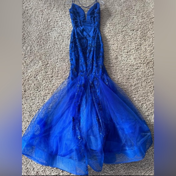 Dresses | Slightly Altered Blue Prom Dress Originally A Size 1 Now An 8 ...